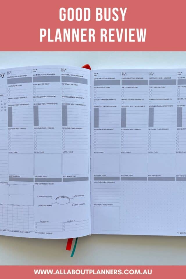 Good Busy Planner Review (Goal planner for tracking everything) – All ...