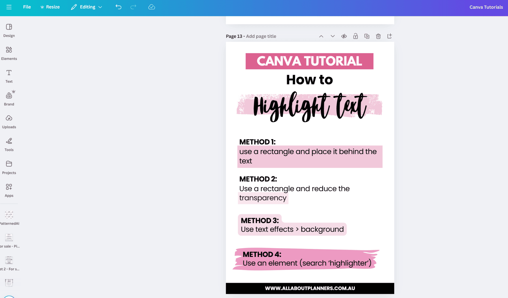 How to highlight text in Canva: 4 Different Ways (Video Tutorial) – All ...