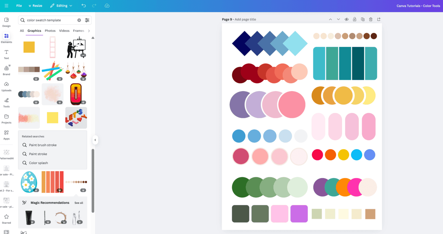 The best color tools in Canva for quickly creating color palettes – All ...