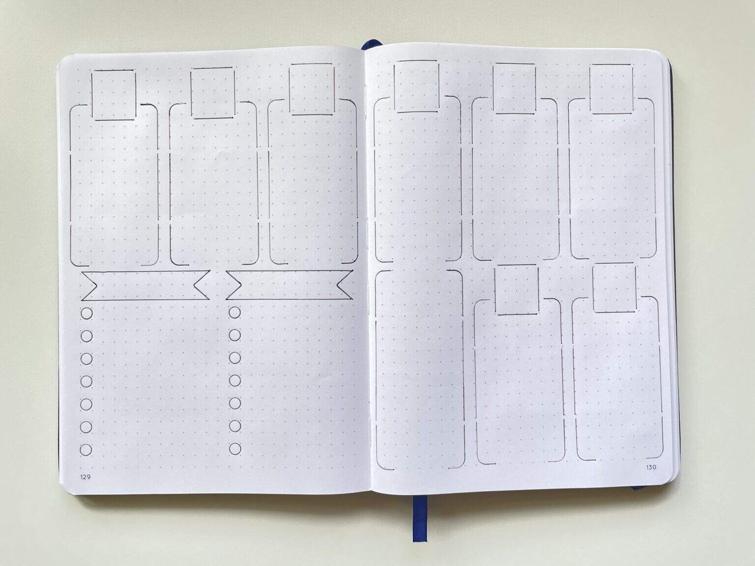 Bullet journal vertical weekly spread using the Zonon stencils – All ...