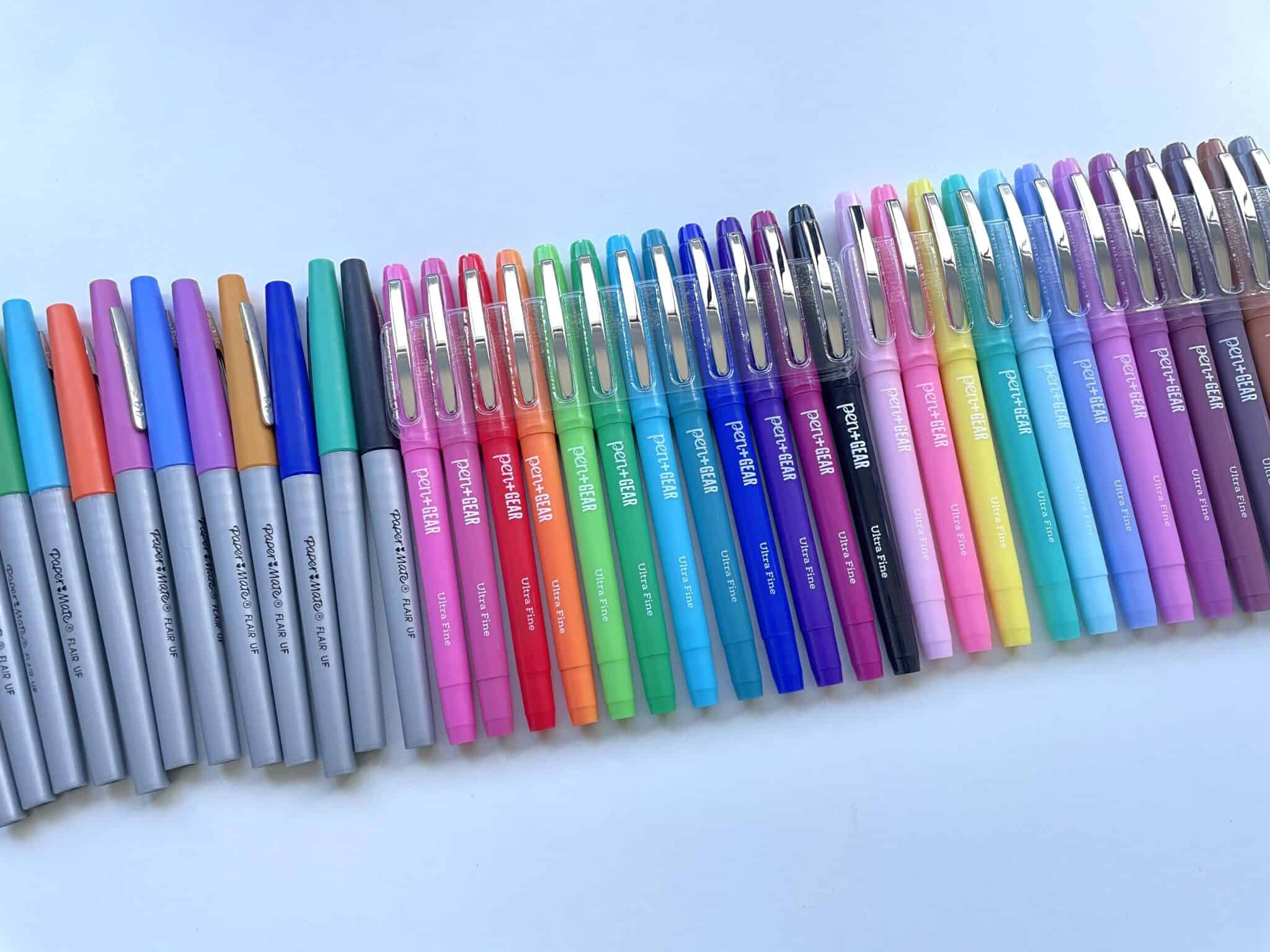 Paper Mate Flair Ultra Fineliner Pens versus Pen + Gear Felt Tip Pens ...